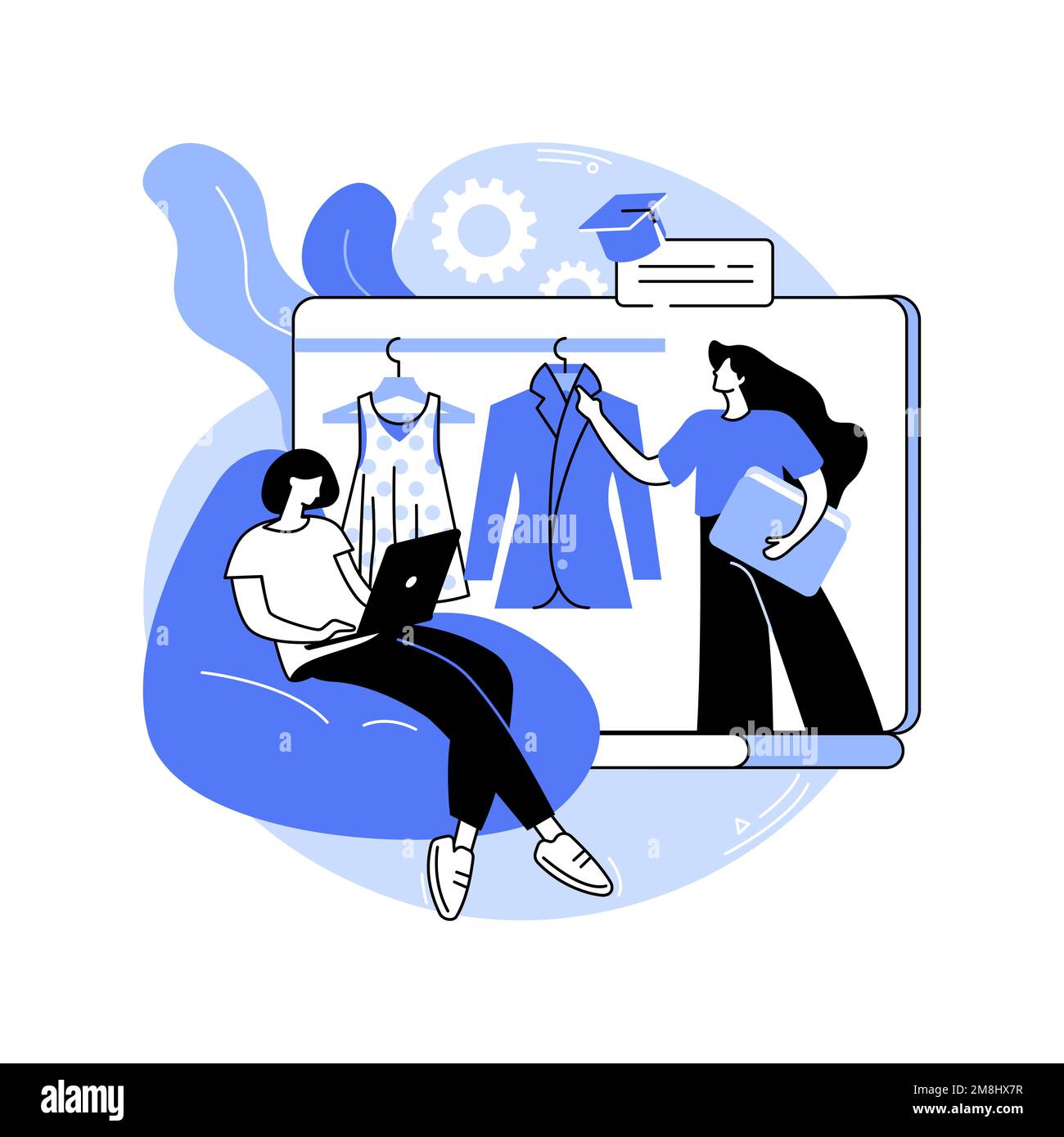 Style and fashion isolated cartoon vector illustrations. Smiling ...