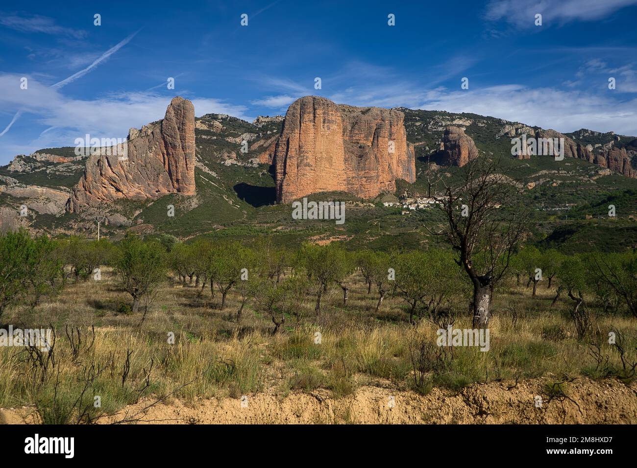 The beautiful landscape of the famous rock formations of Mallos de ...