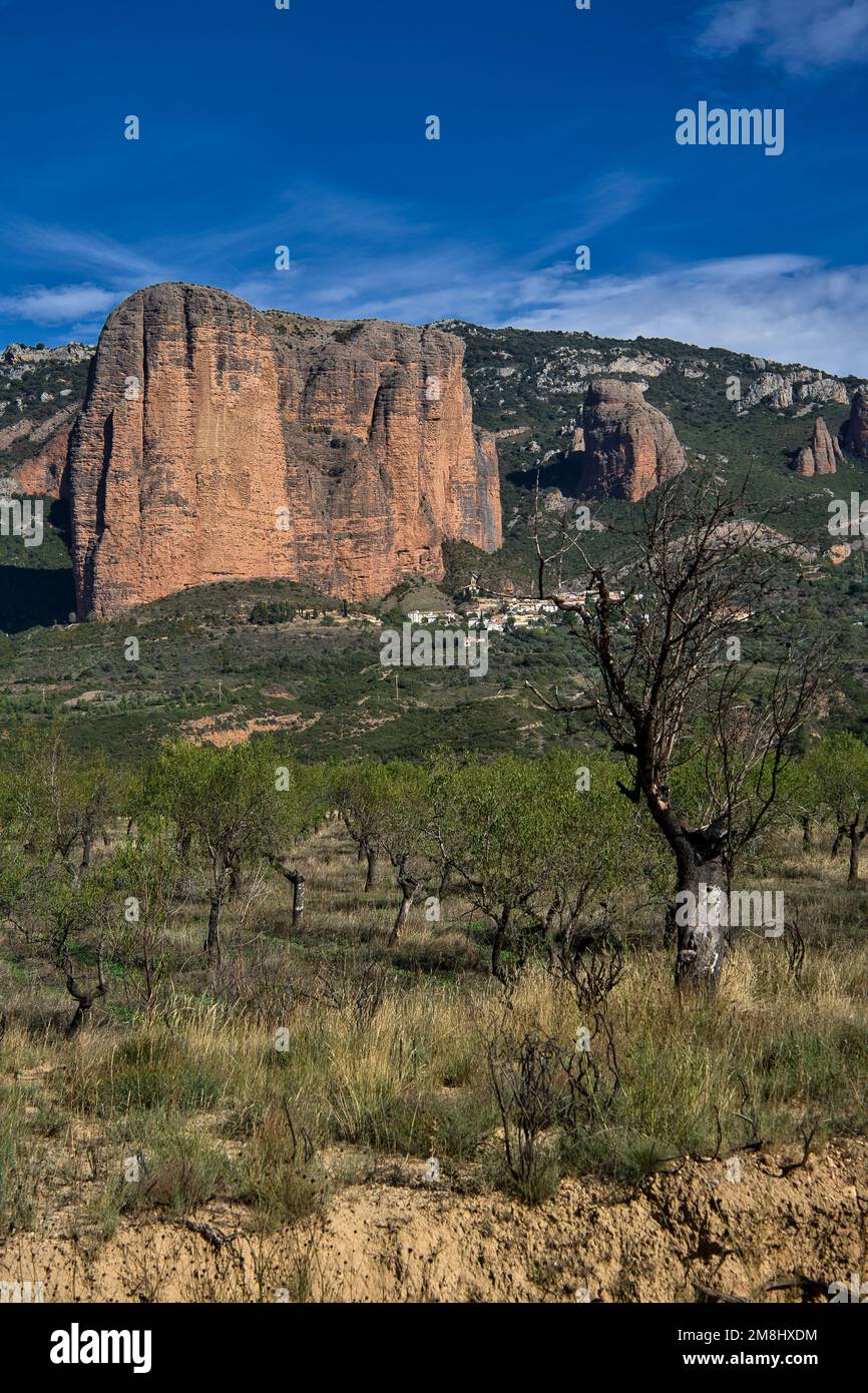The beautiful landscape of the famous rock formations of Mallos de ...