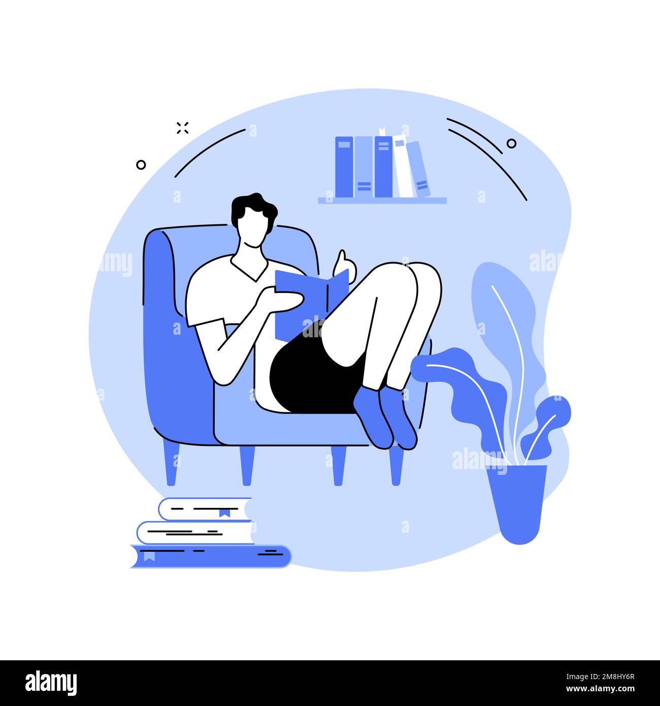 Study in the dormitory isolated cartoon vector illustrations. Young ...