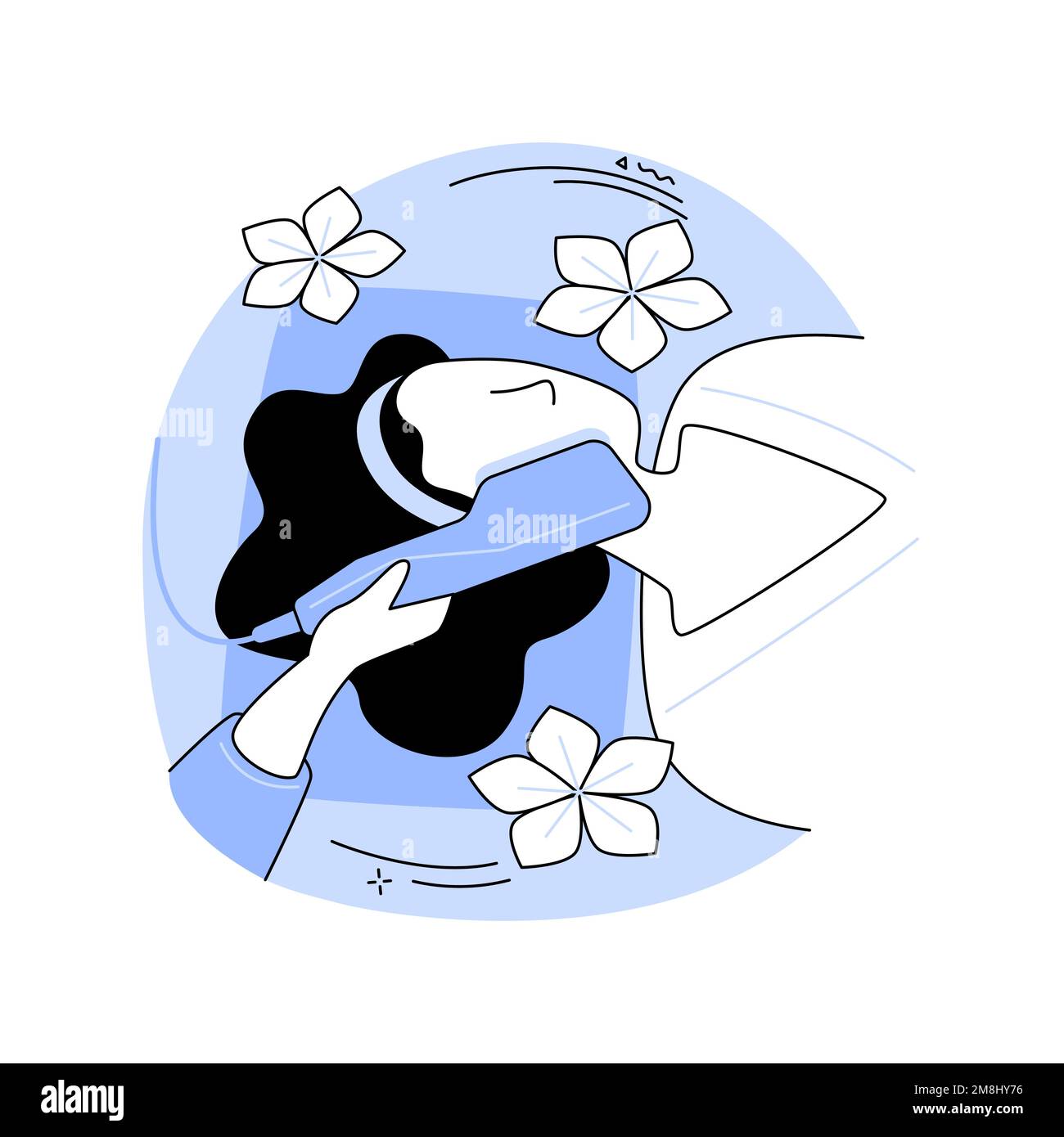 Medical spa isolated cartoon vector illustrations. Young girl makes ...