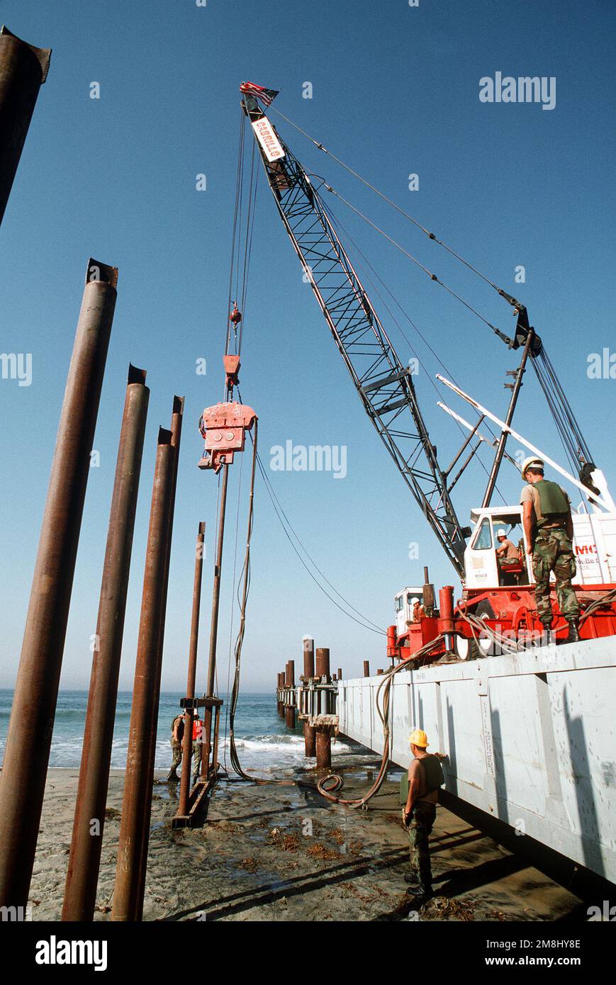 U.S. Army Corps of Engineers from the 497th Engineering Company, use ...