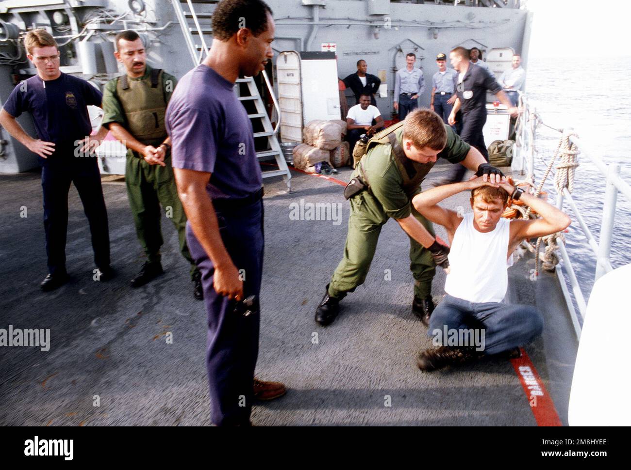 Damage Controlman Second Class (DC2) Lester Wilson of the U.S. Coast ...