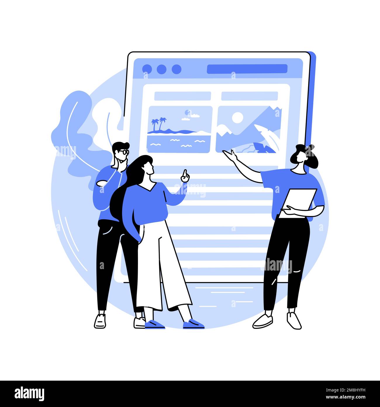 Choose destination isolated cartoon vector illustrations. Couple and ...