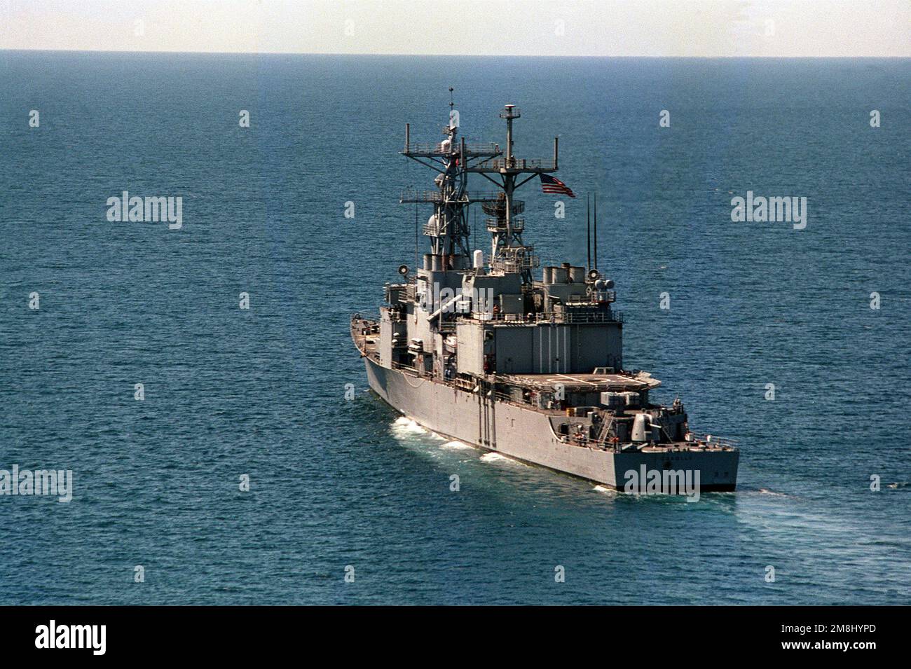 A port quarter view of the destroyer USS CONOLLY (DD-979) underway off ...