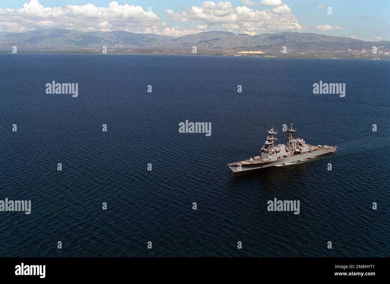 A port bow view of the destroyer USS CONOLLY (DD-979) off the coast of ...