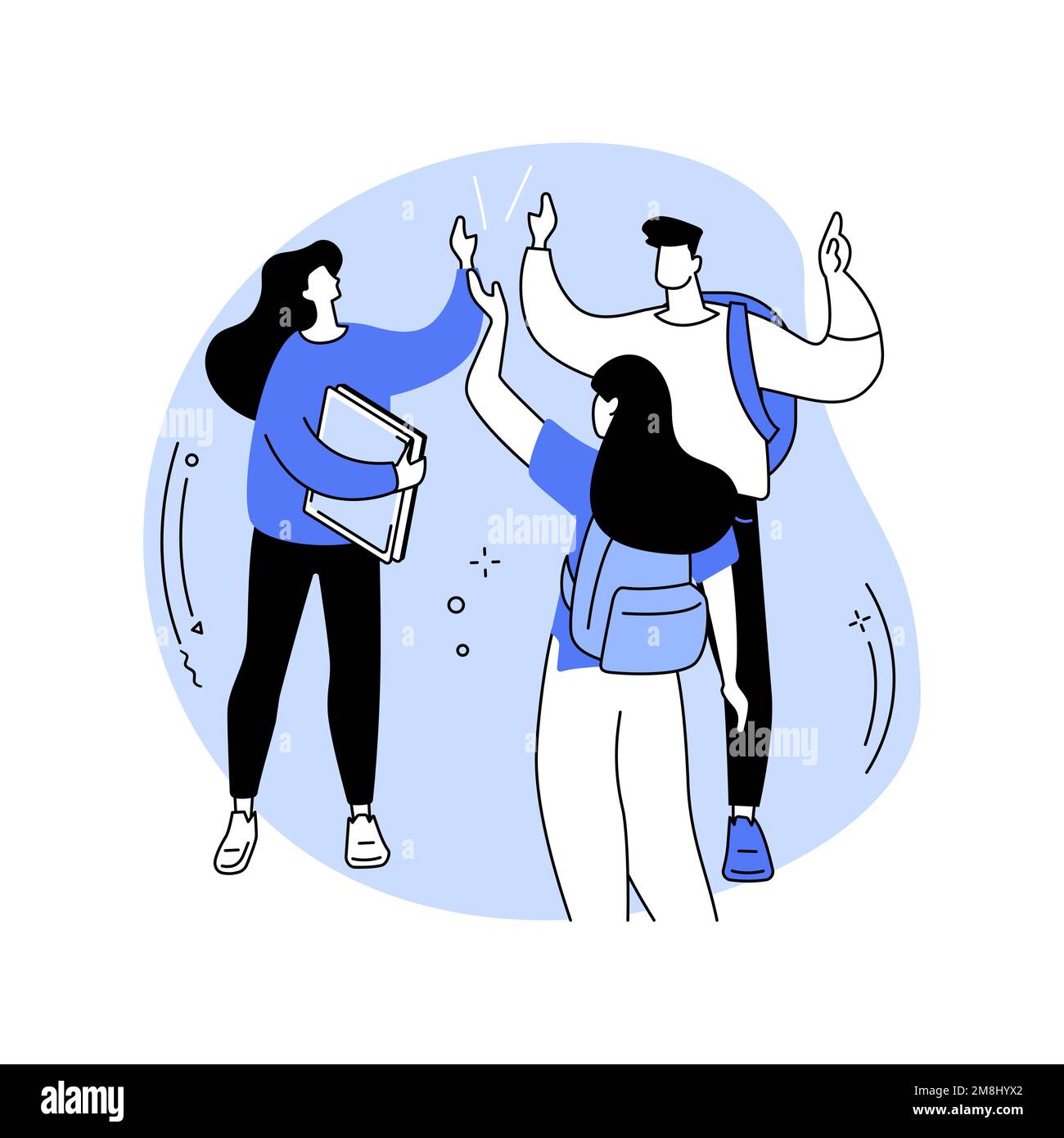 Celebrate success isolated cartoon vector illustrations. Group of ...