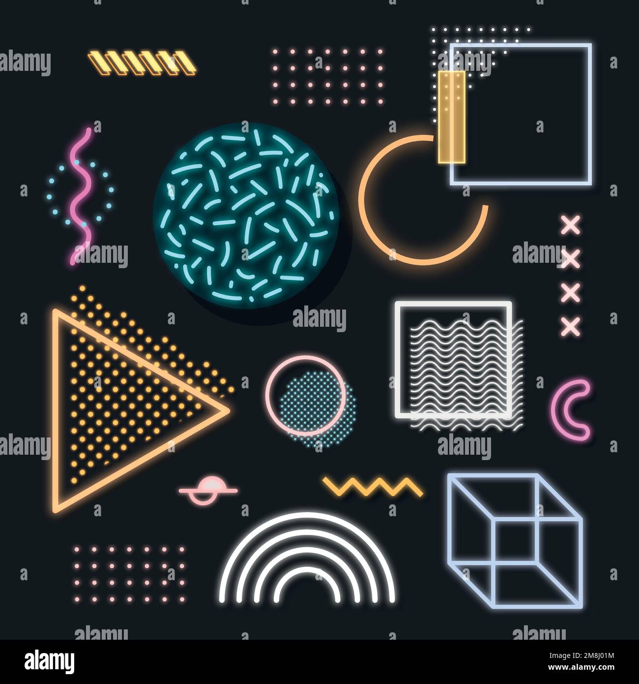 Neon abstract designs Stock Vector Images - Alamy