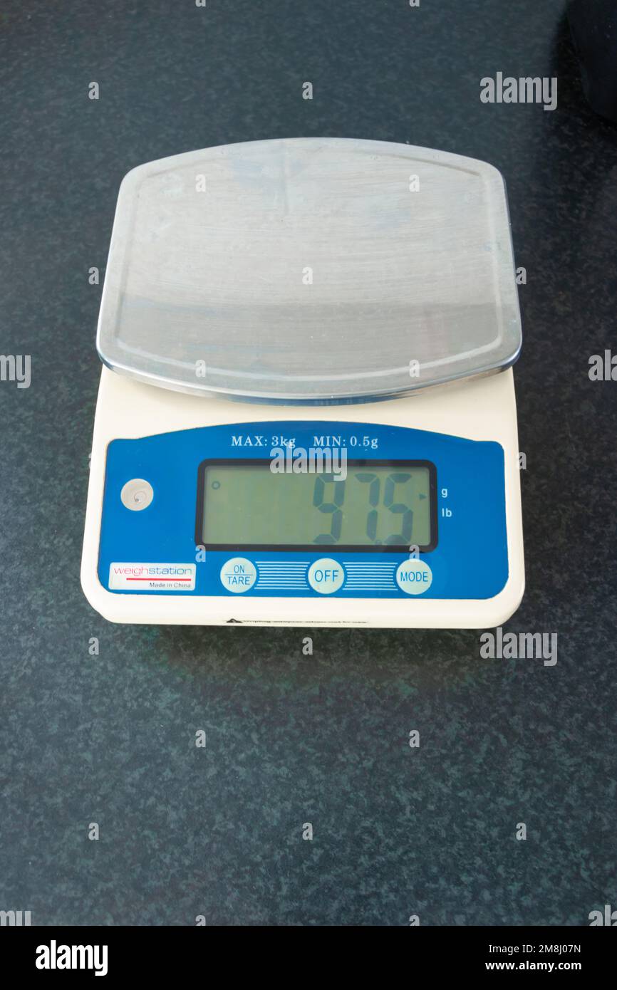top view of old electronic digital weighing scales Stock Photo - Alamy