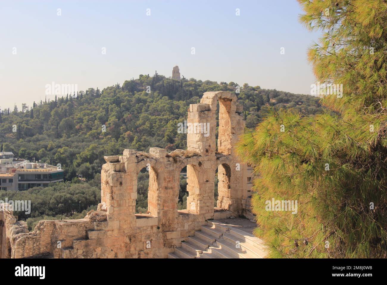 A beautiful shot of the ancient ruins of the Acropolis of Athens Stock ...
