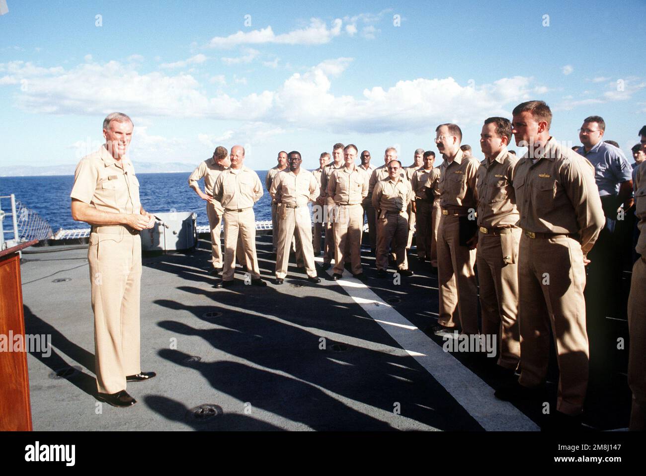 Rear Admiral Harold W. Gehman, Jr., Commander Cruiser Destroyer Group ...
