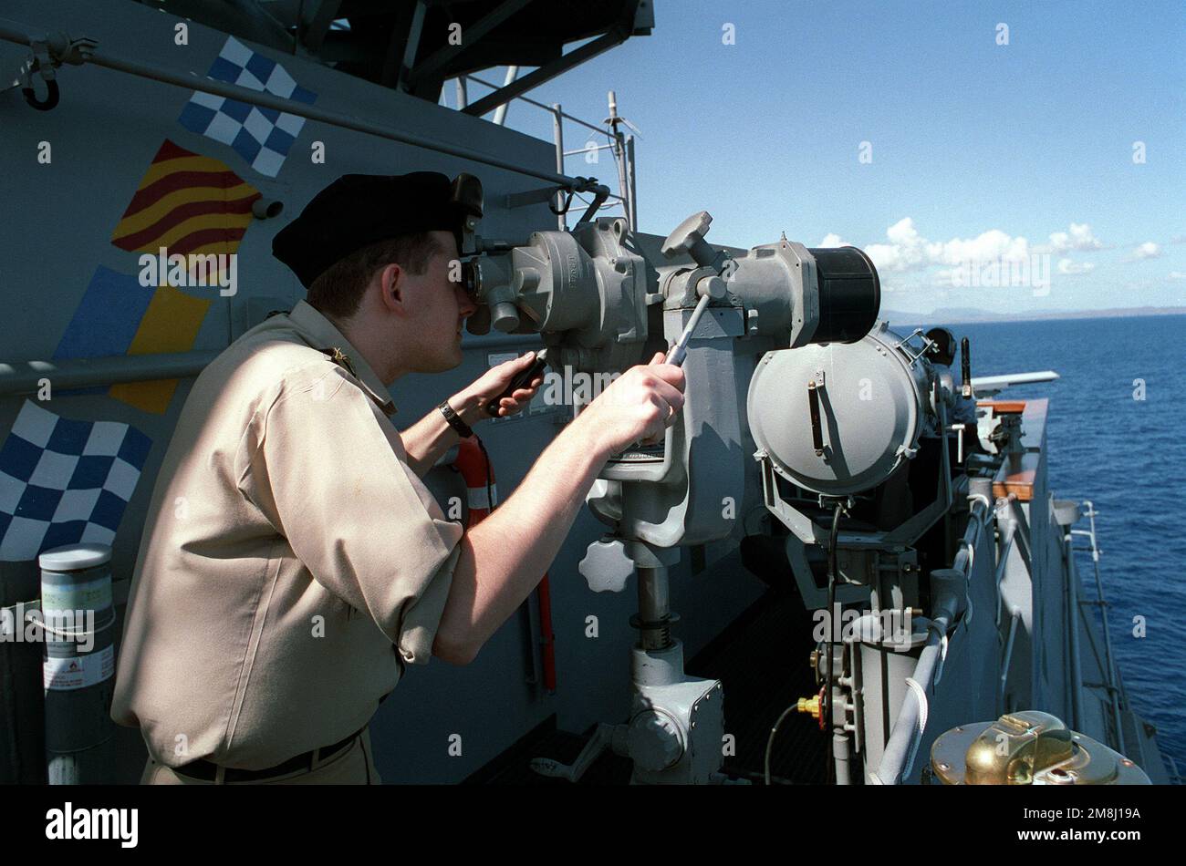 SENIOR CHIEF Quartermaster (QMCS) Thomas Voight of Kiel, Germany takes ...