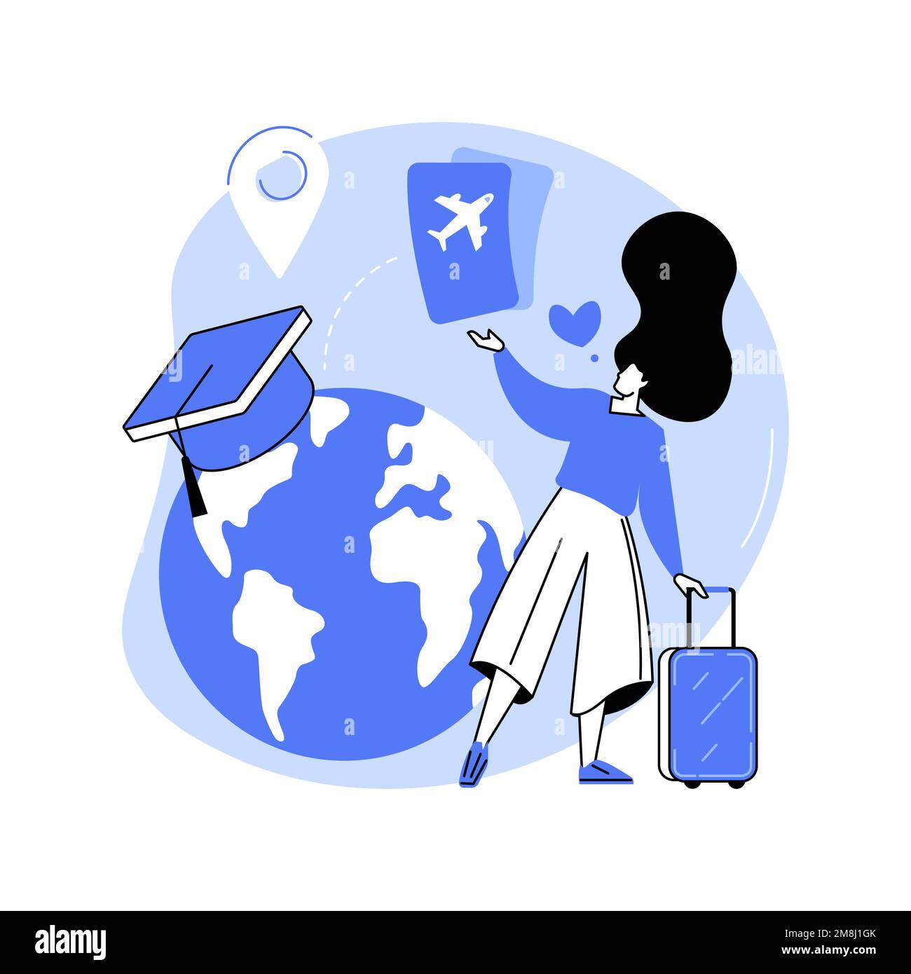 Exited about studies isolated cartoon vector illustrations. Smiling ...