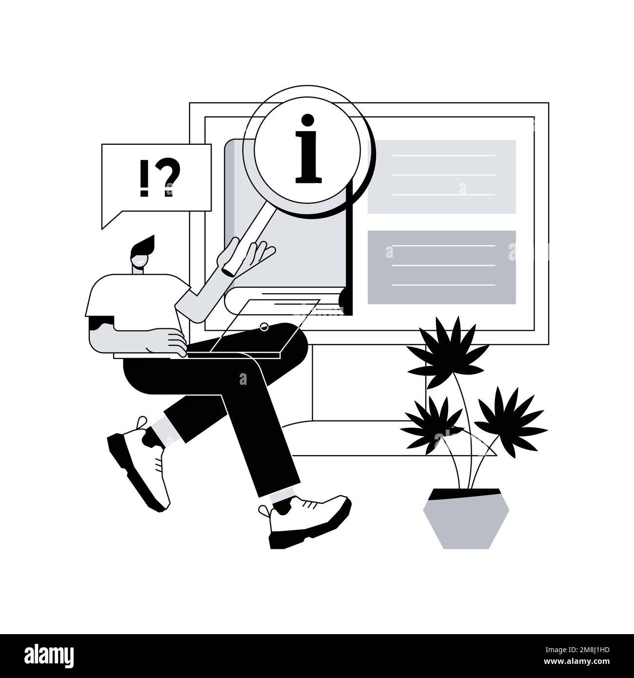 Guides abstract concept vector illustration. Website support, product ...