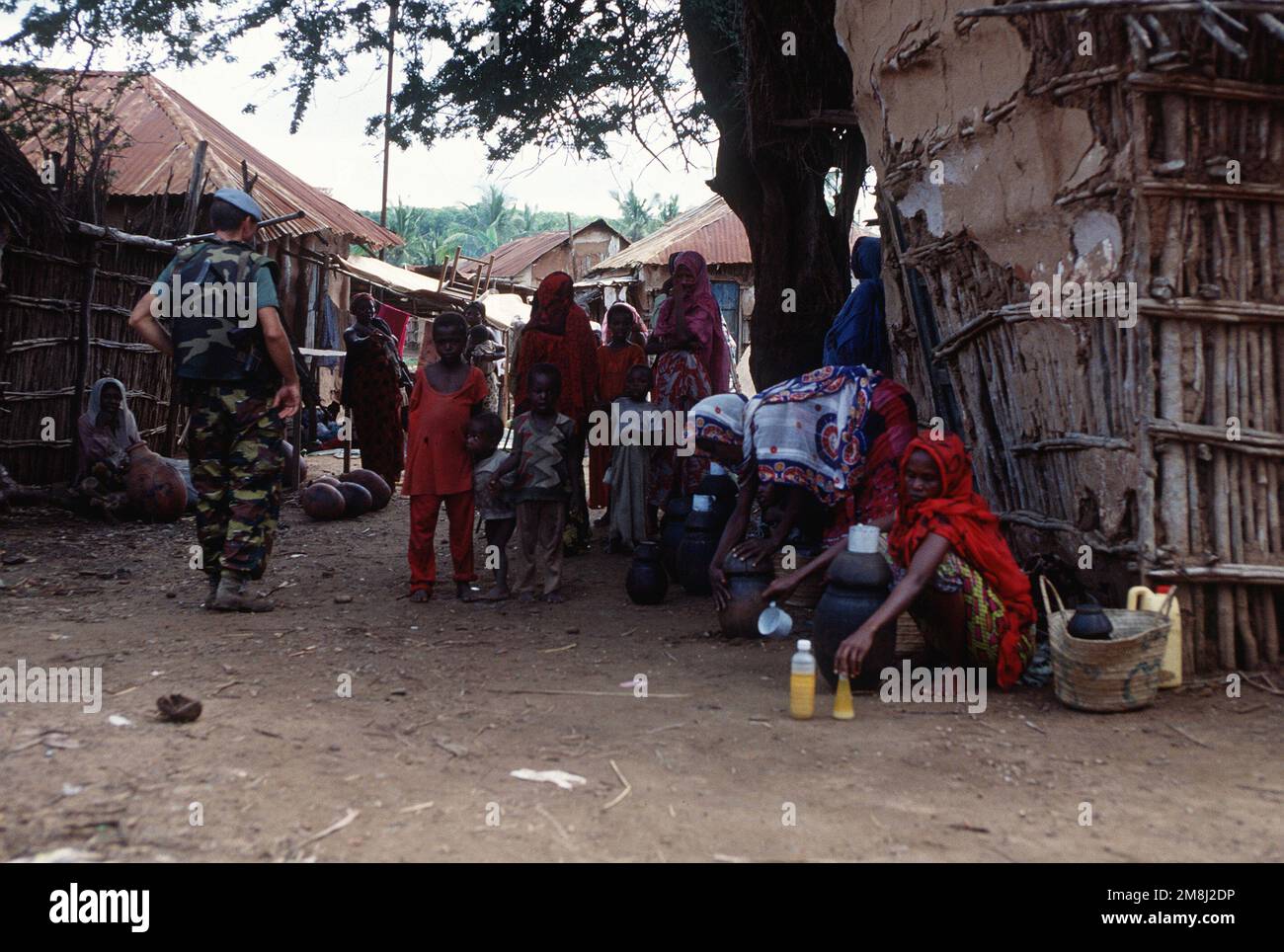 A Belgian soldier, in Somalia in support of OPERATION CONTINUE HOPE ...