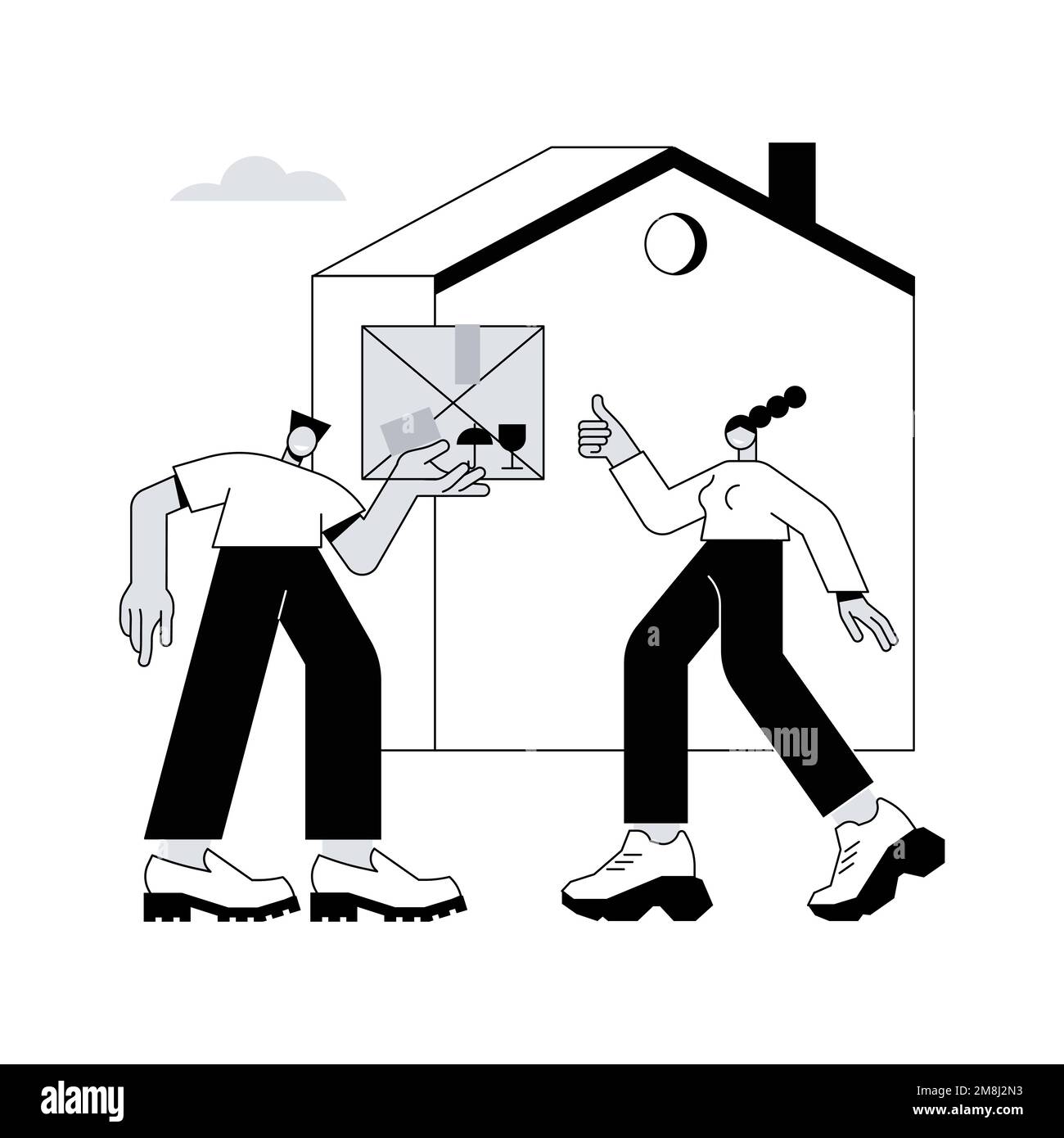 Delivery abstract concept vector illustration. Order list, express mail ...