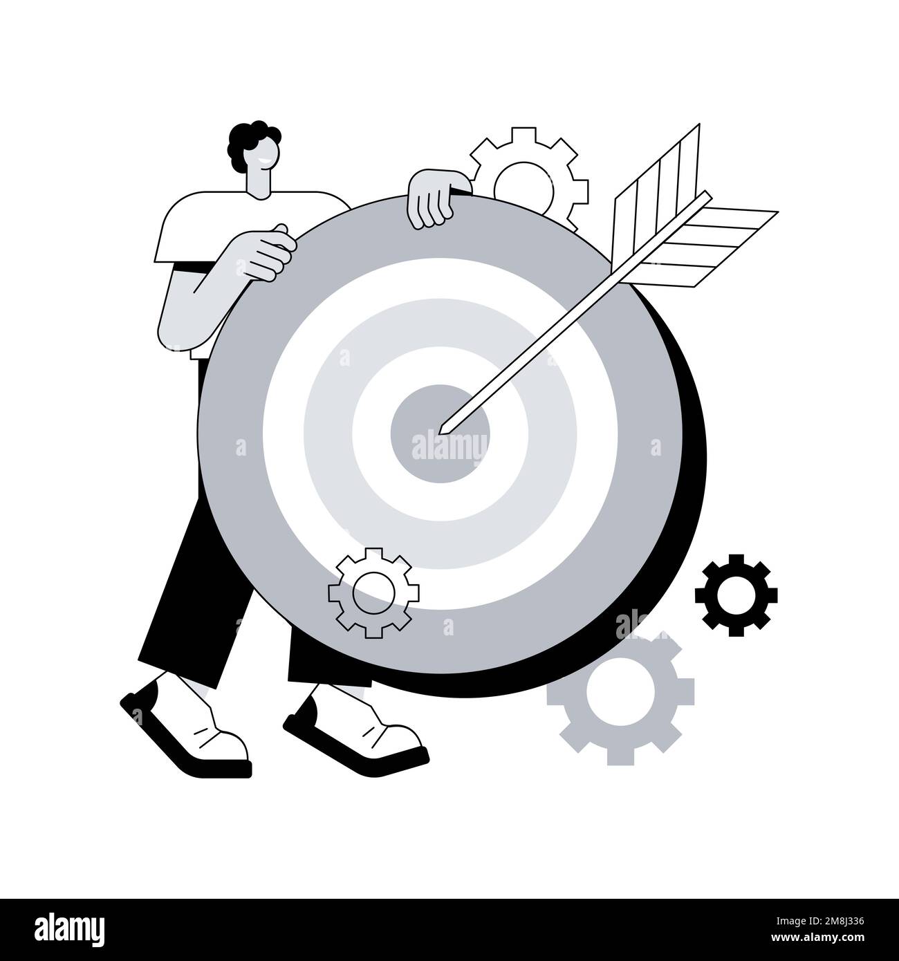 Focus abstract concept vector illustration. Training concentration ... Focus abstract concept vector illustration. Training concentration ...