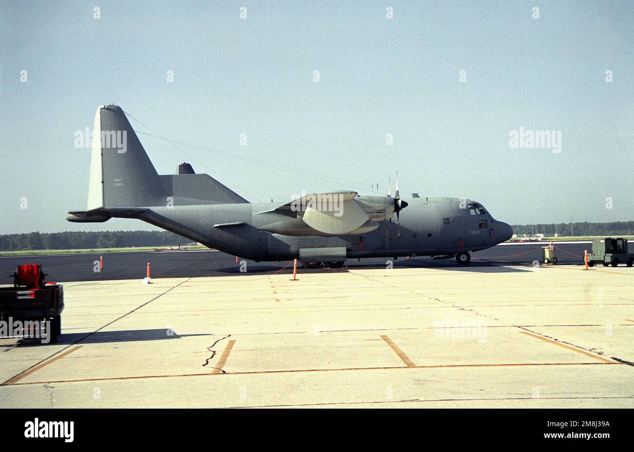 A right side view of a U.S. Air Force EC-130H Hercules Special ...