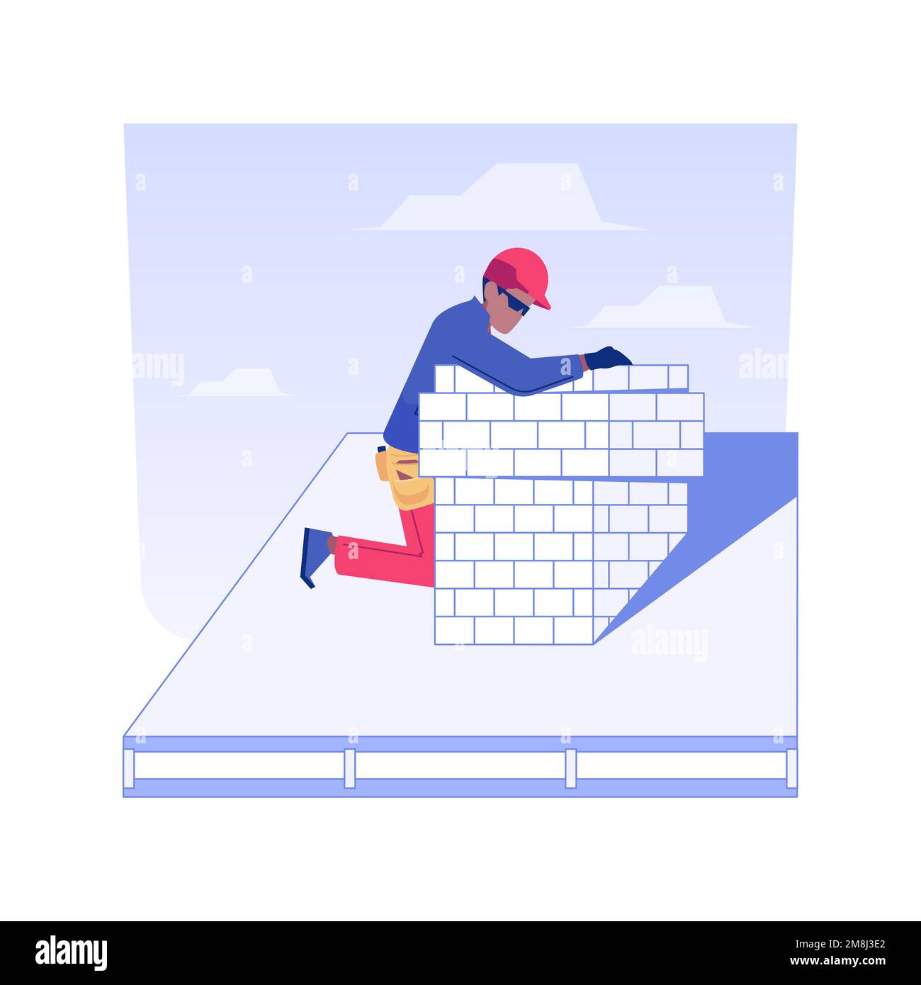 Chimney inspection isolated concept vector illustration. Repairman ...