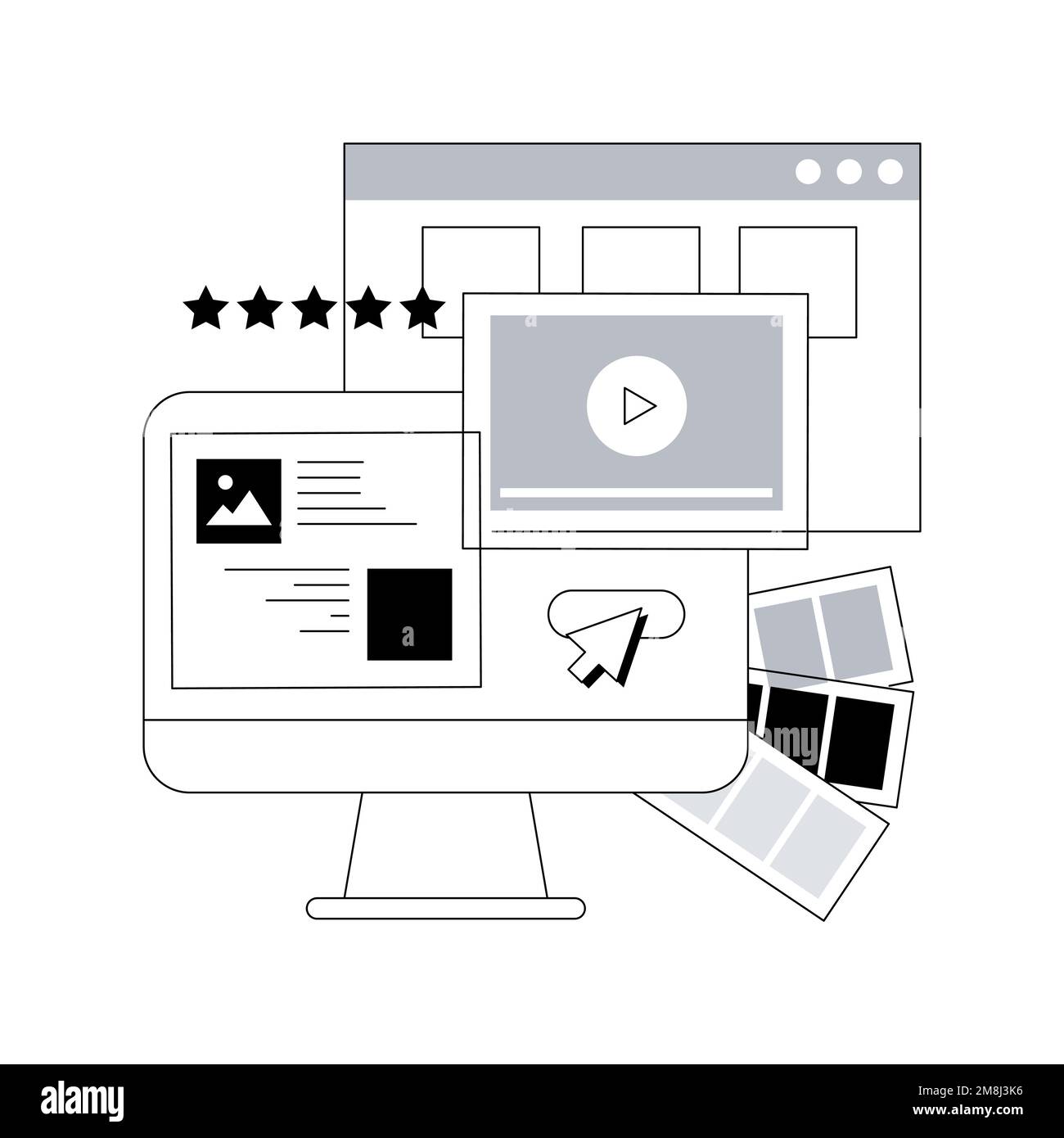 Portfolio abstract concept vector illustration. Project portfolio ...