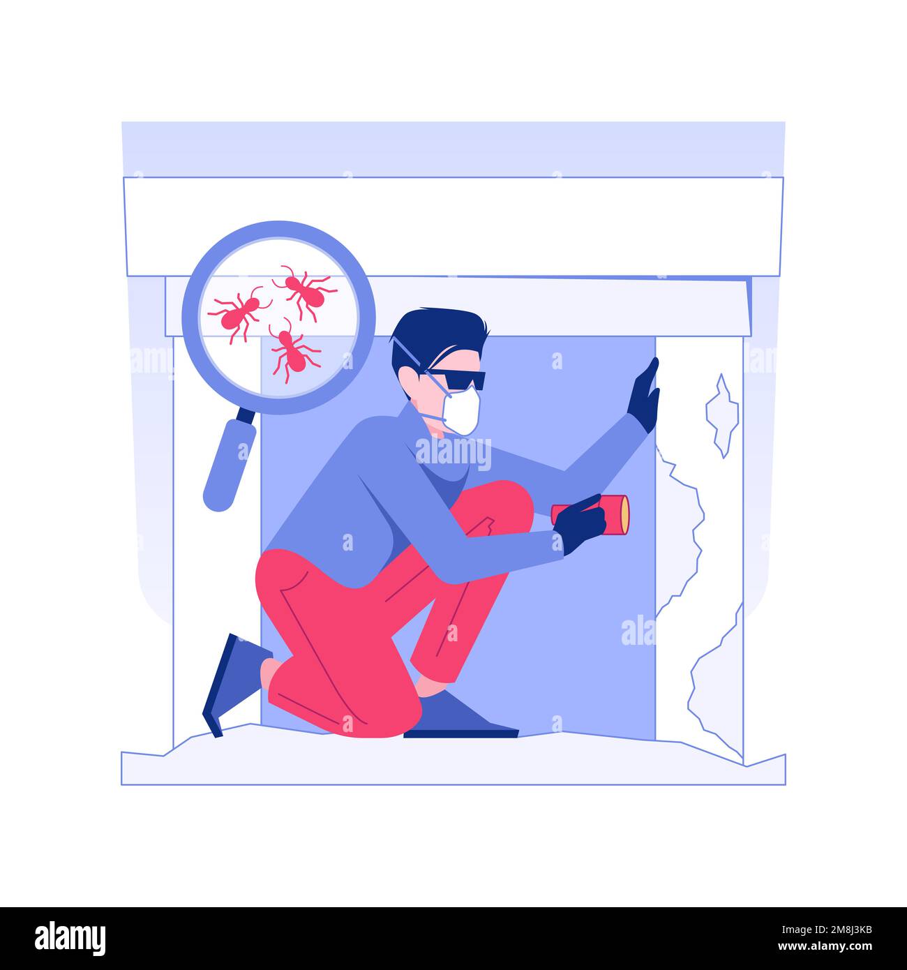 Termite inspection isolated concept vector illustration. Termite ...