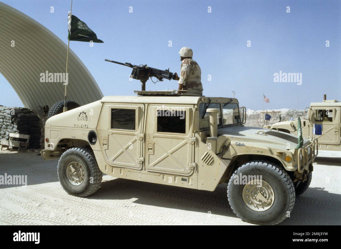 A Saudi Arabian High-Mobility Multipurpose Wheeled Vehicle (HMMWV) with ...
