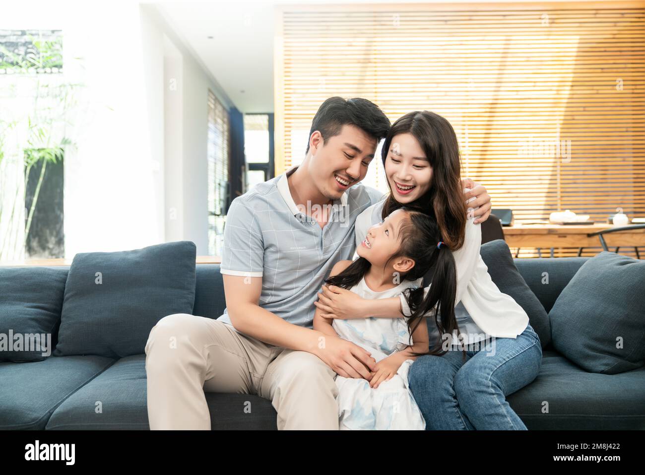 The happy family Stock Photo - Alamy