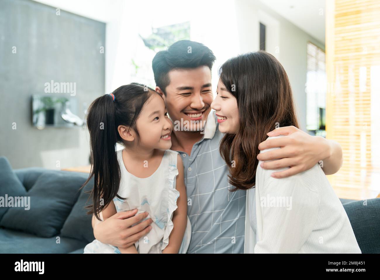 The happy family Stock Photo - Alamy