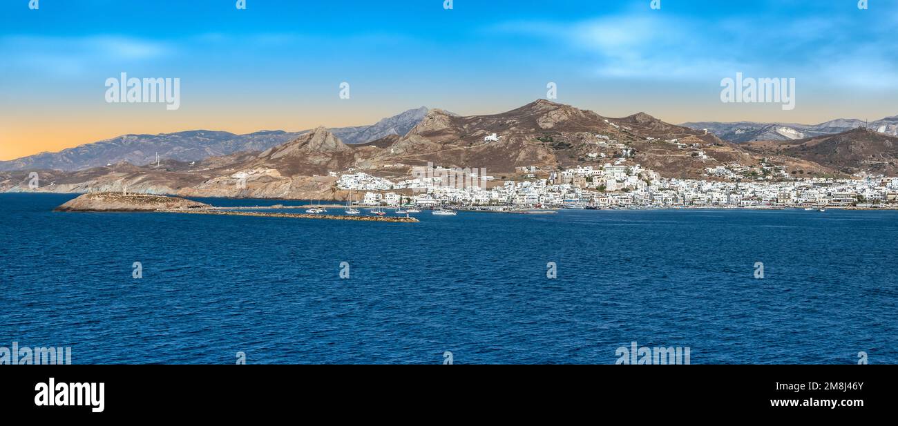 Naxos Greece, panoramic view of the city Stock Photo - Alamy