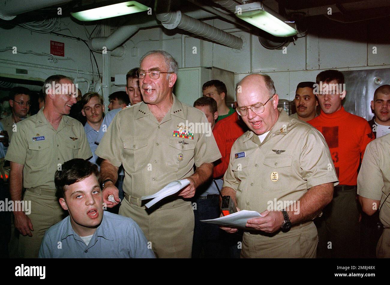 Admiral Frank B. Kelso, II, CHIEF of Naval Operations, takes part in ...
