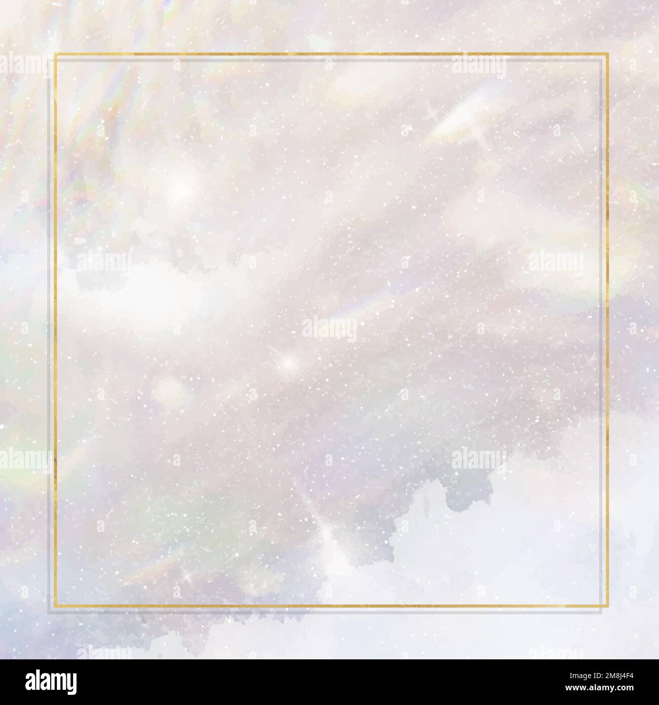 Golden frame on pastel glittery background vector Stock Vector Image ...