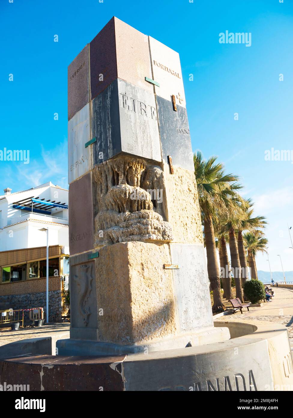 Monument in Nerja which was inaugurated on July 13, 2002 in the ...