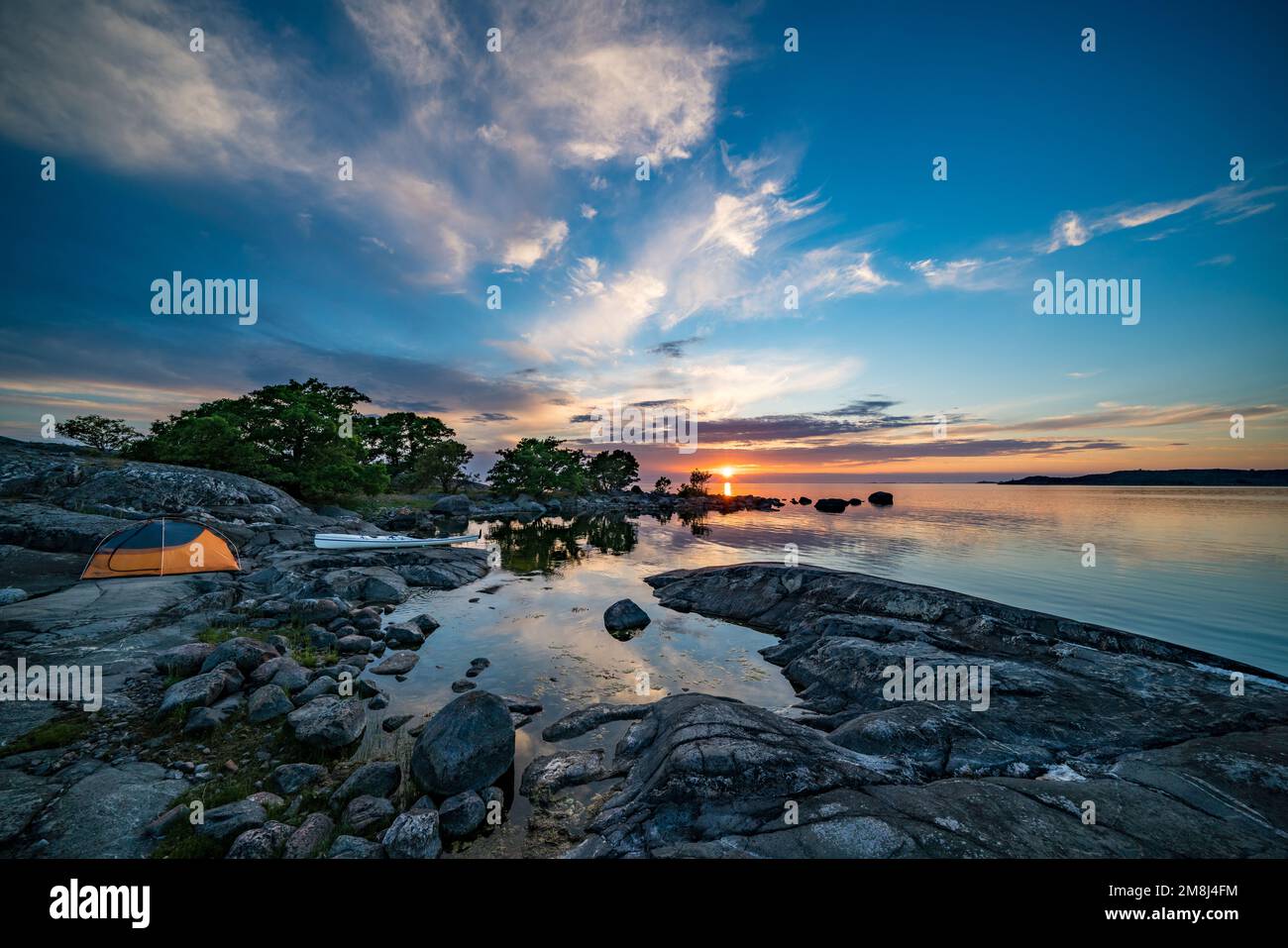 Kayaking and camping at Kökar island, Ahvenanmaa, Finland Stock Photo ...
