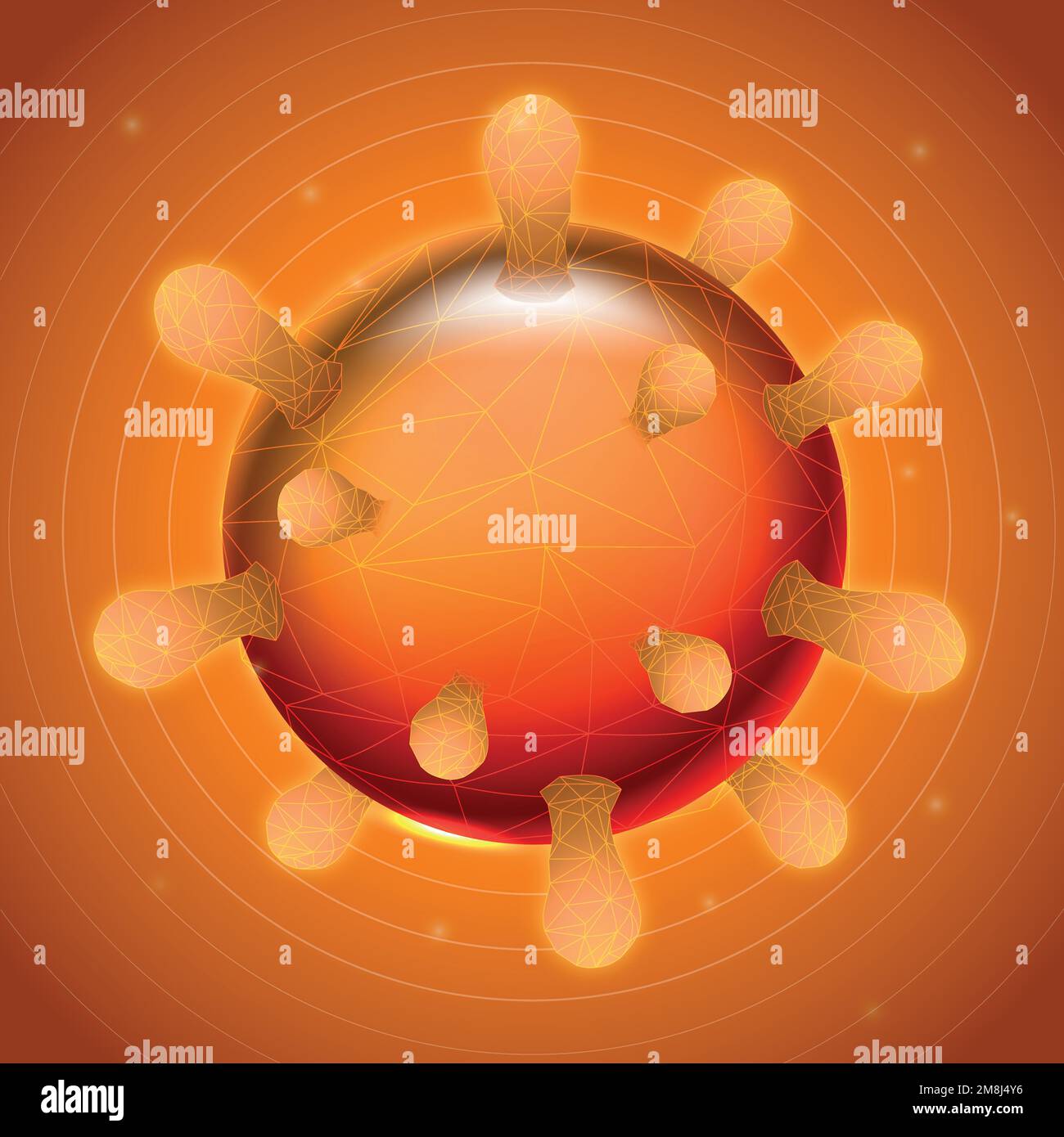 Orange coronavirus cell vector Stock Vector Image & Art - Alamy
