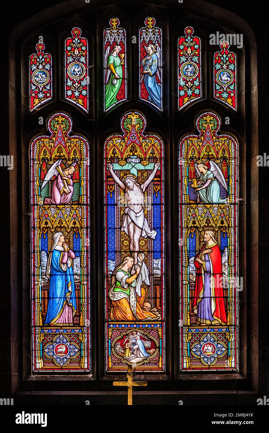 The crucifixion the sacrifice of isaac st marys church hi-res stock ...
