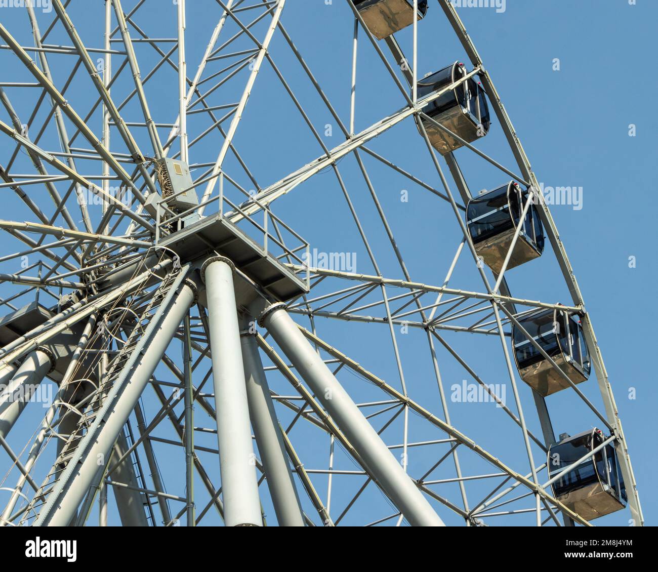 Part of the design of the Ferris wheel with booths. Photo taken in ...