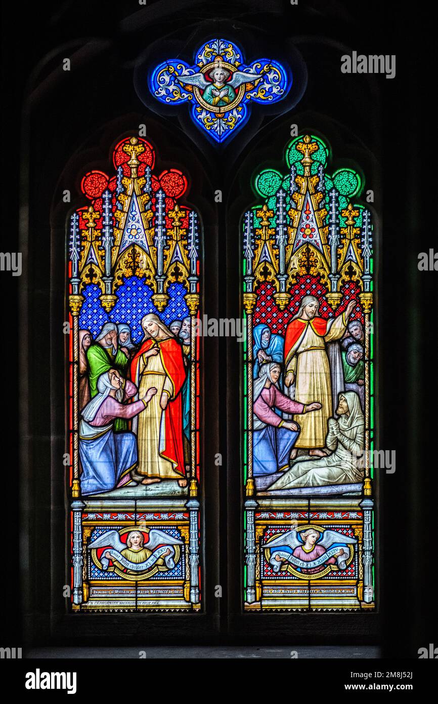A fine collection of stained glass windows by jean baptise capronnier ...