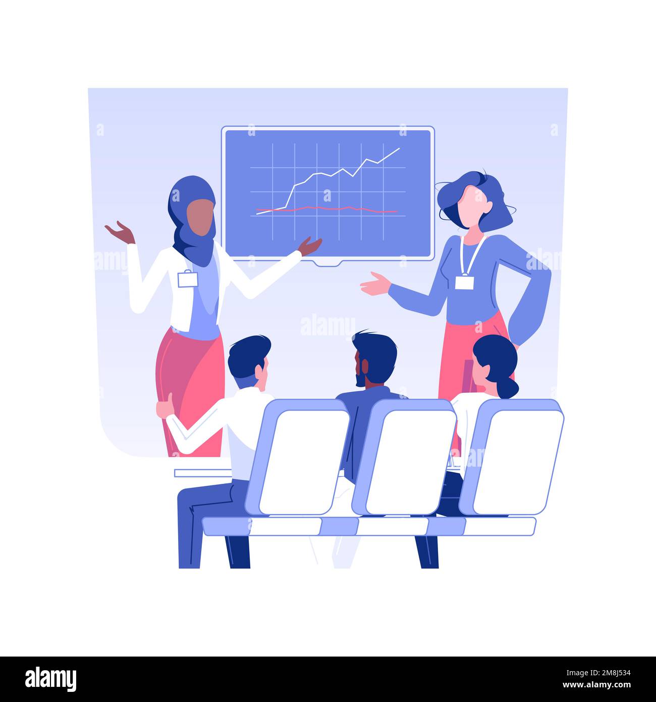 Business presentation isolated concept vector illustration. Group of ...