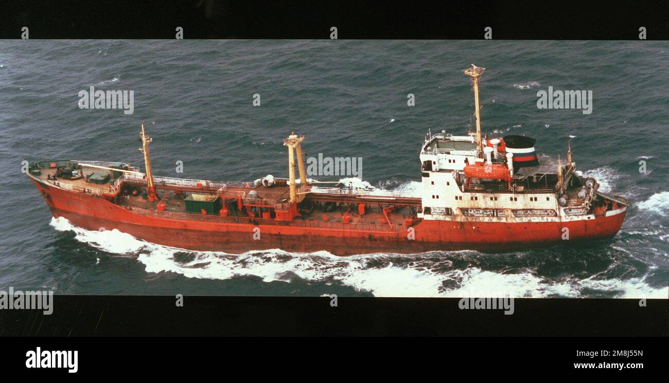 Aerial port side view of the Russian Navy Pacific Fleet Altay class ...