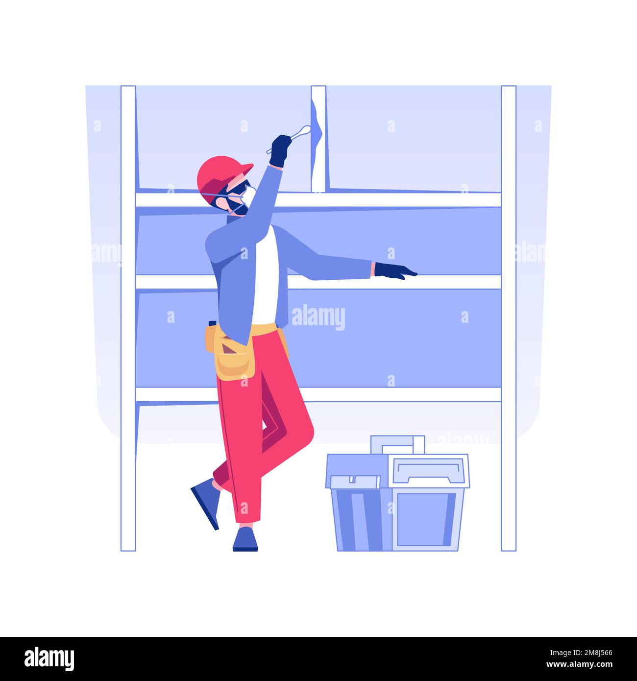 Mold inspection isolated concept vector illustration. Professional ...