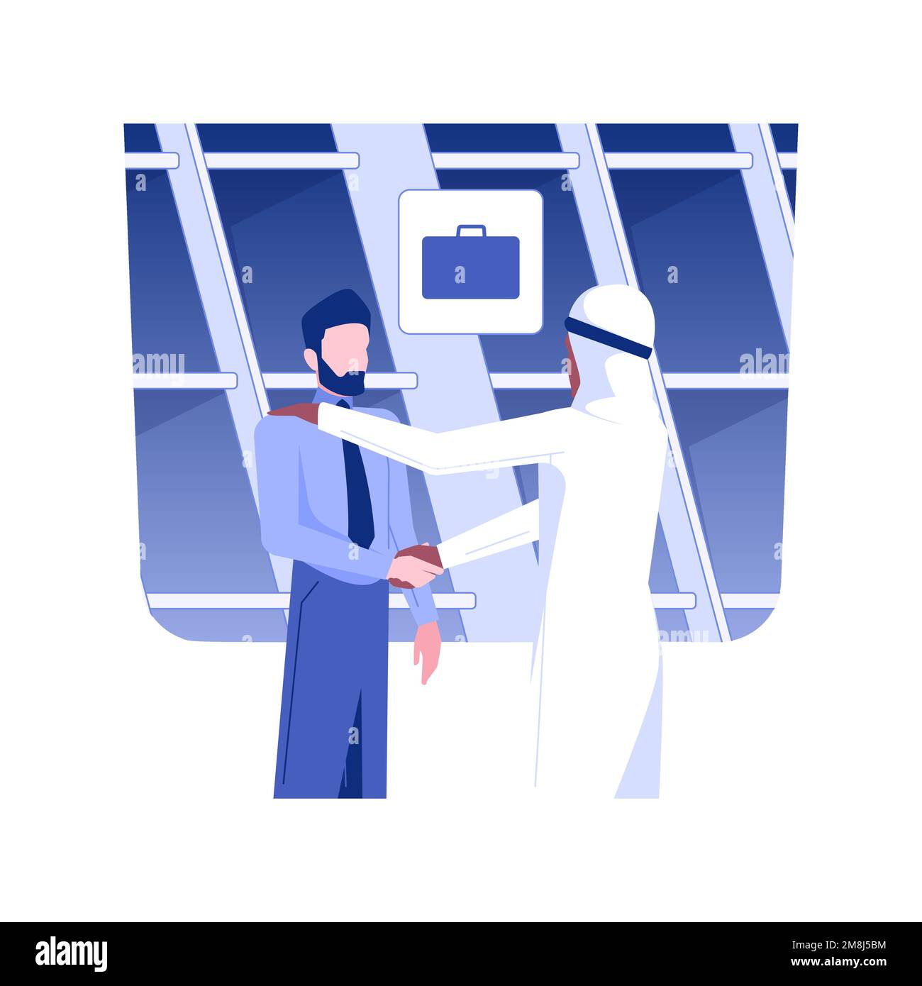 Successful negotiations isolated concept vector illustration. Group of ...