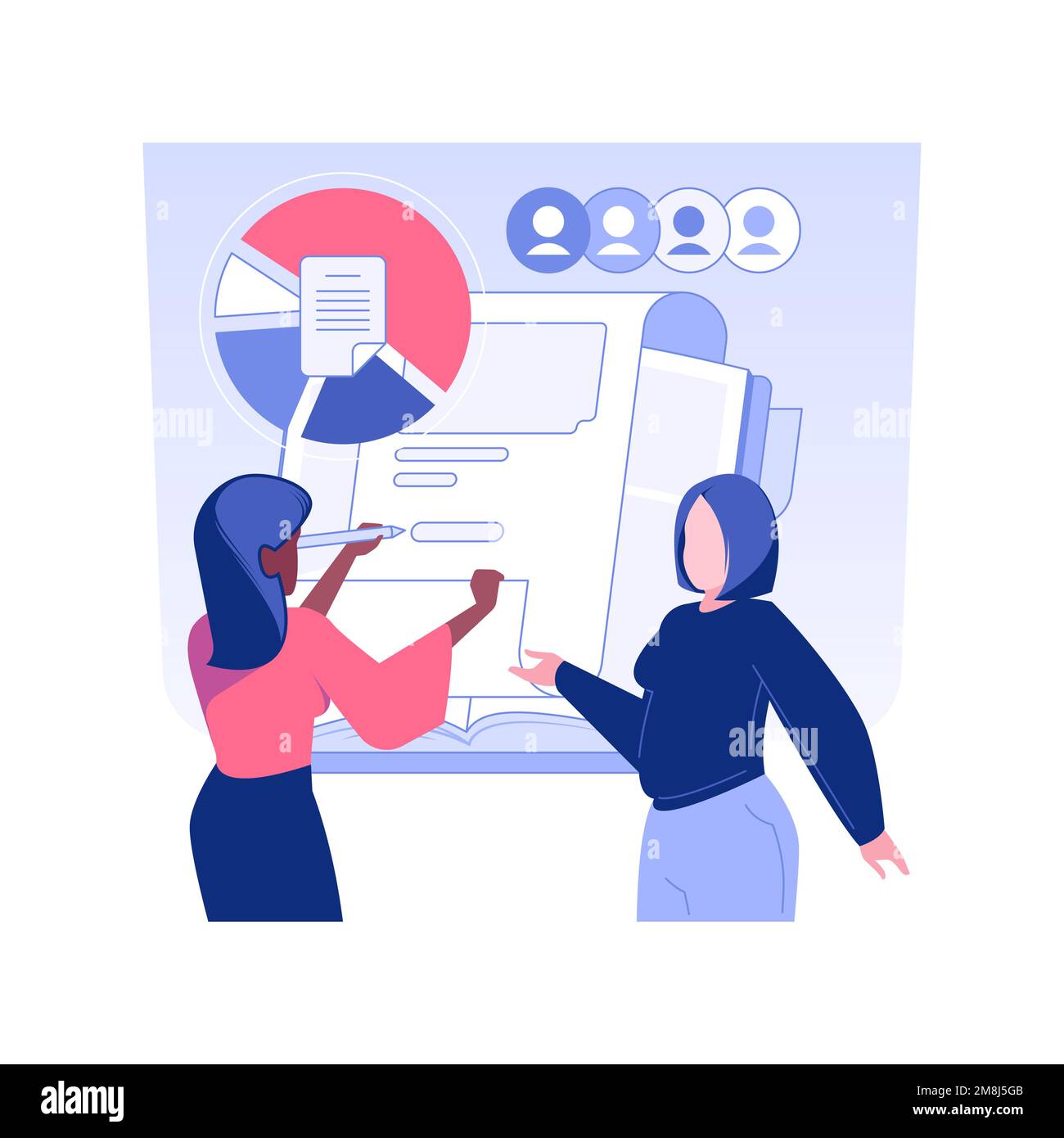 Legal documentation preparation isolated concept vector illustration ...