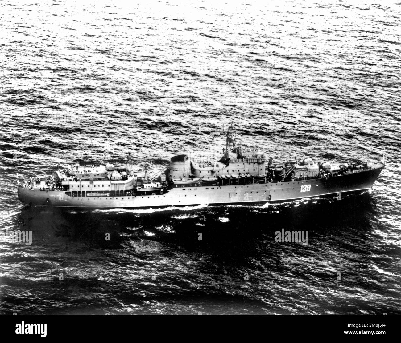 A starboard view of the Russian Pacific Fleet Ugra-class training ship ... A starboard view of the Russian Pacific Fleet Ugra-class training ship ...