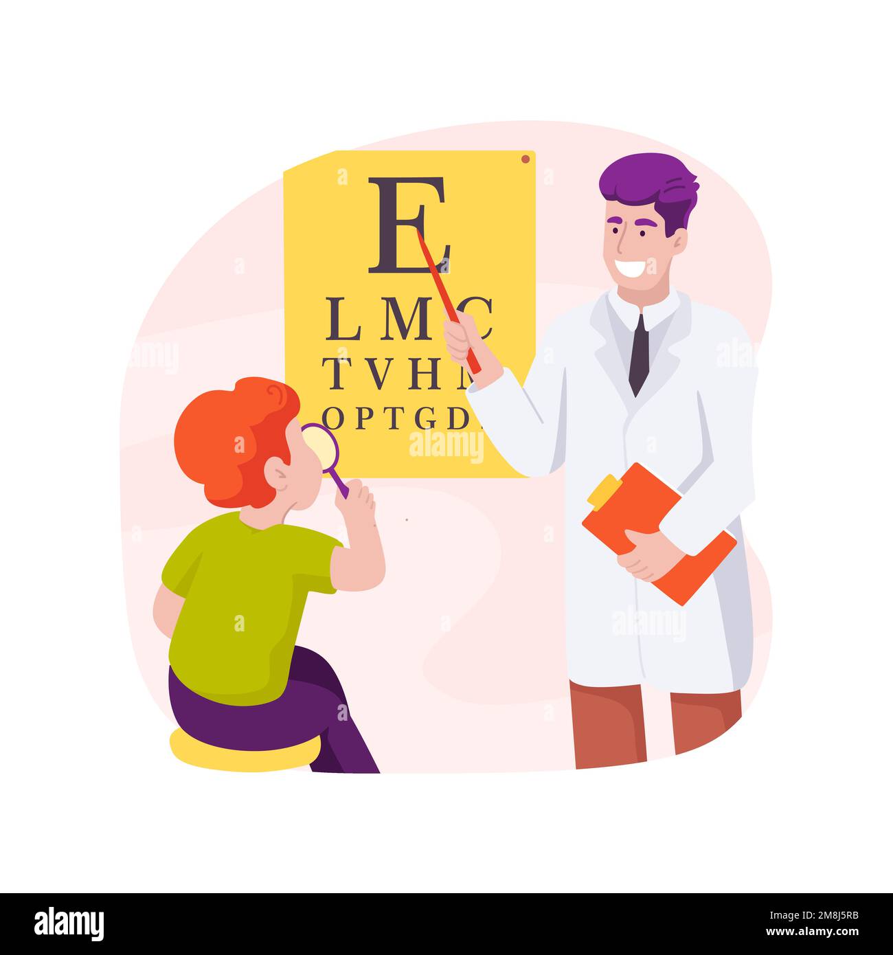 Ophthalmologist isolated cartoon vector illustration. Pediatric ... Ophthalmologist isolated cartoon vector illustration. Pediatric ...
