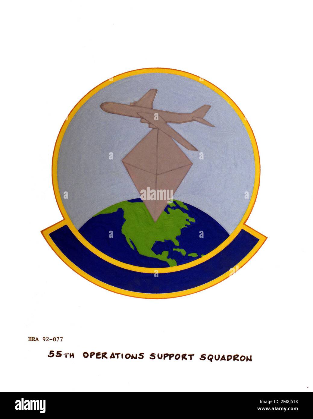 Approved insignia of the 55th Operations Support Squadron. Country ...