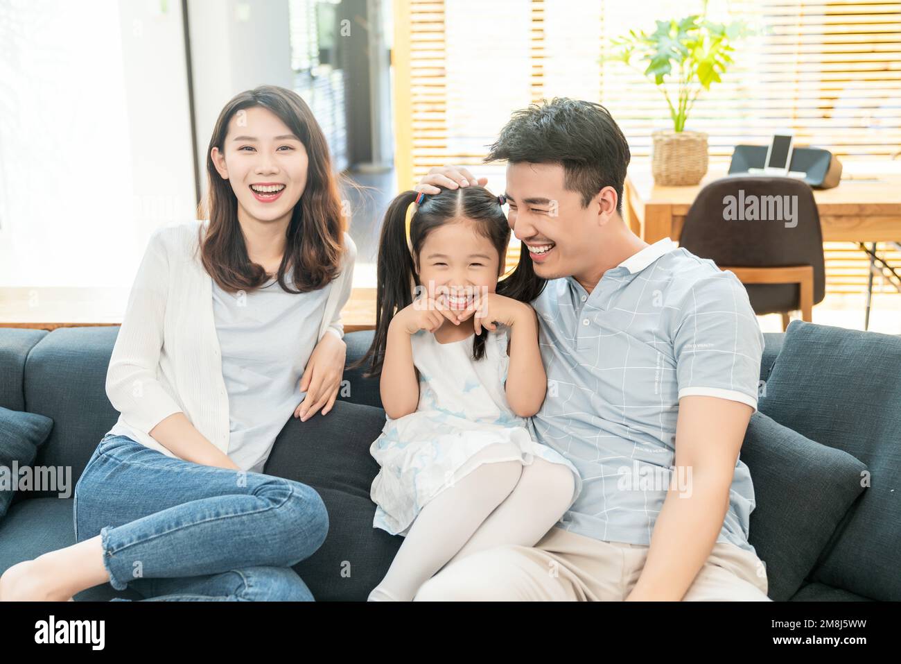 The happy family Stock Photo - Alamy