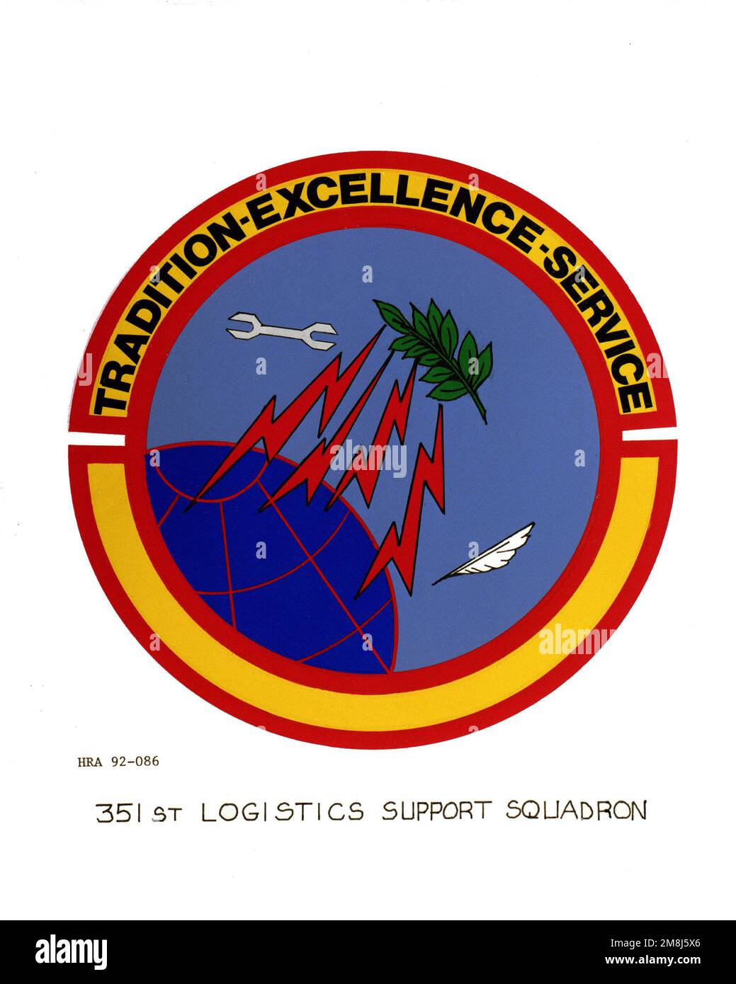Approved insignia of the 351st Logistics Support Squadron. Country ...