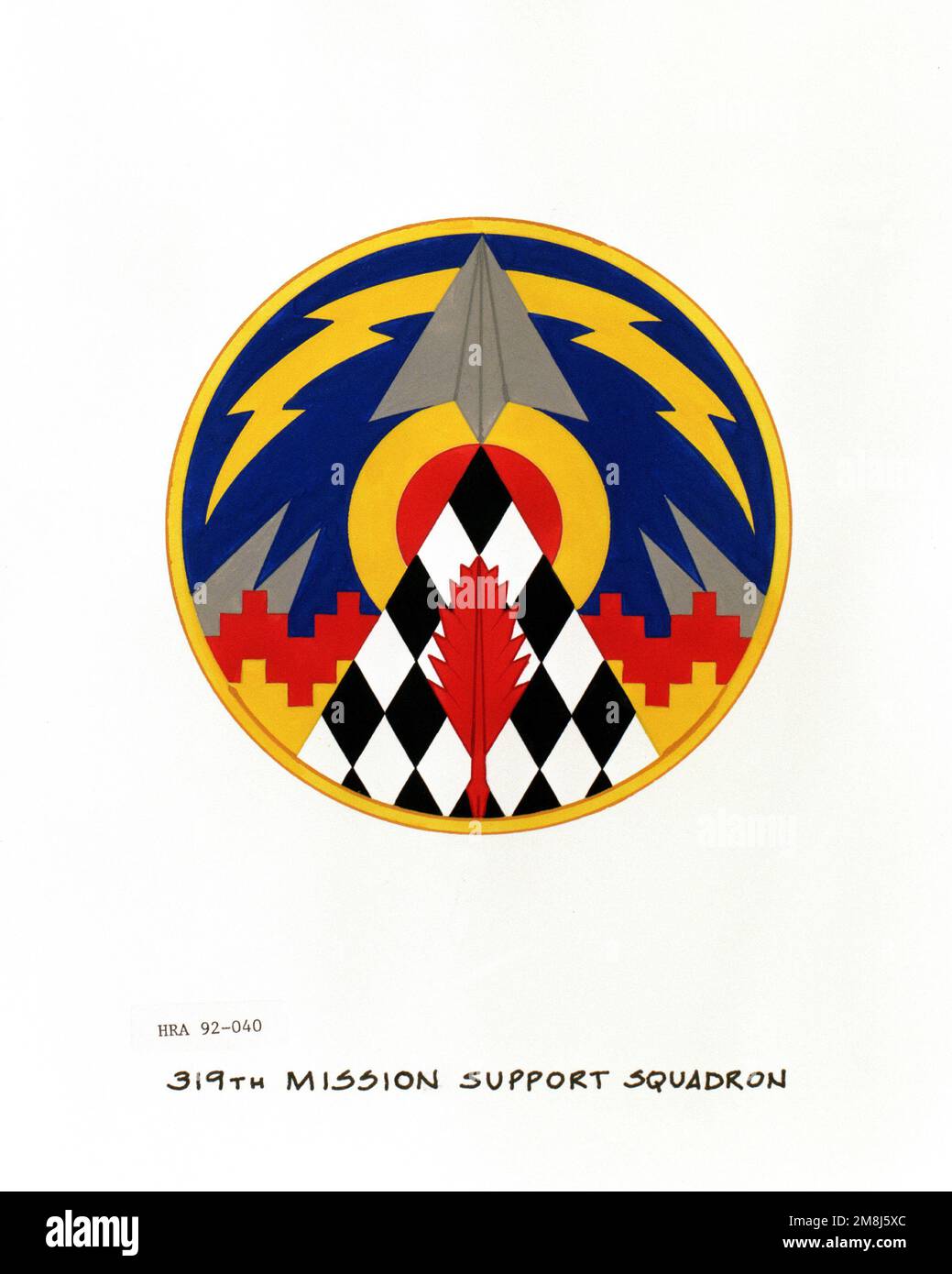 Approved insignia of the 319th Mission Support Squadron. Country ...