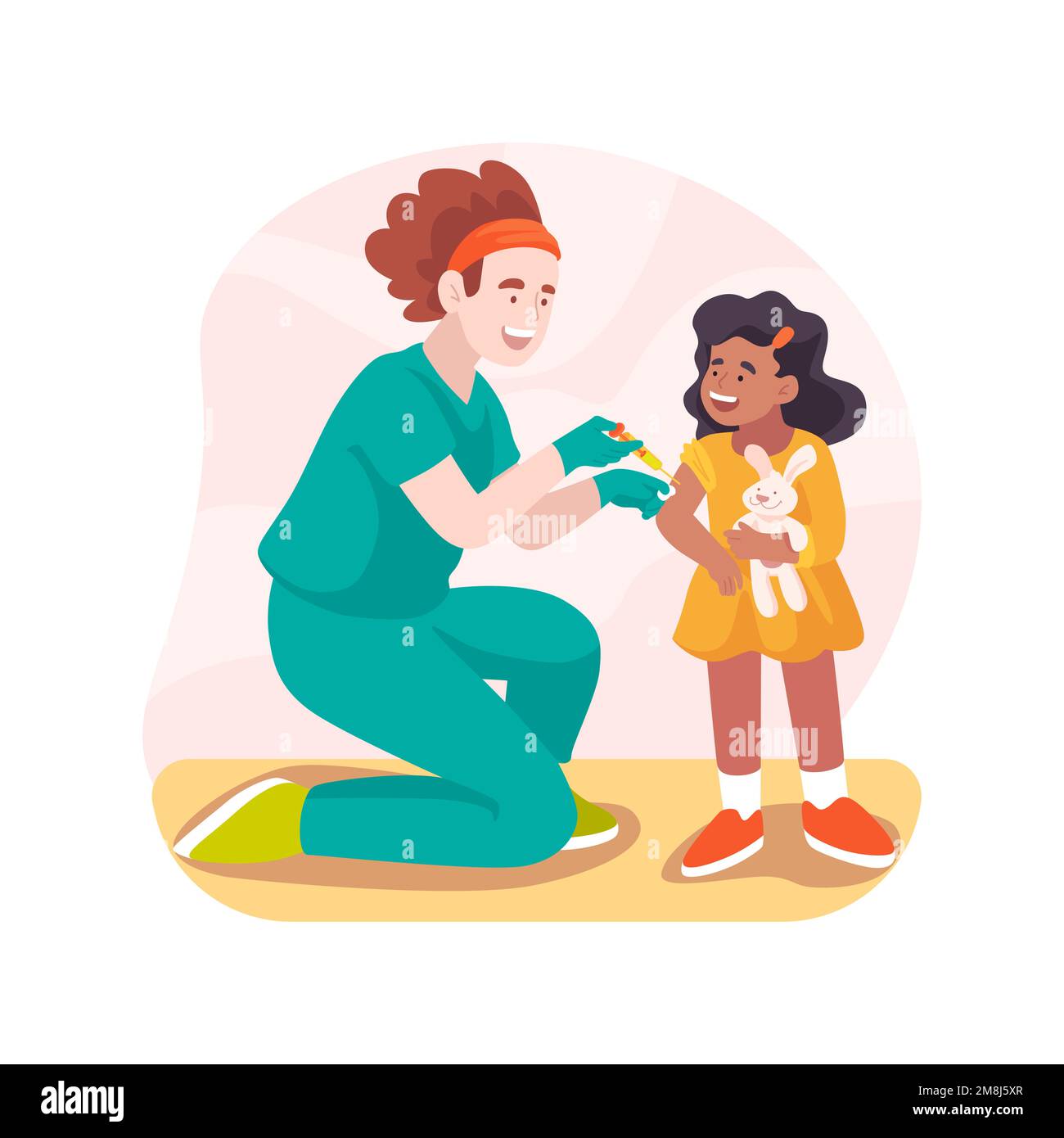 Vaccination isolated cartoon vector illustration. A nurse making an ... Vaccination isolated cartoon vector illustration. A nurse making an ...
