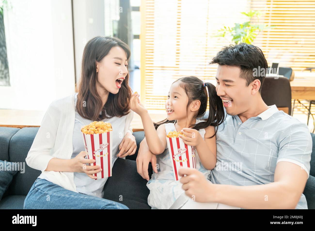 The happy family Stock Photo - Alamy